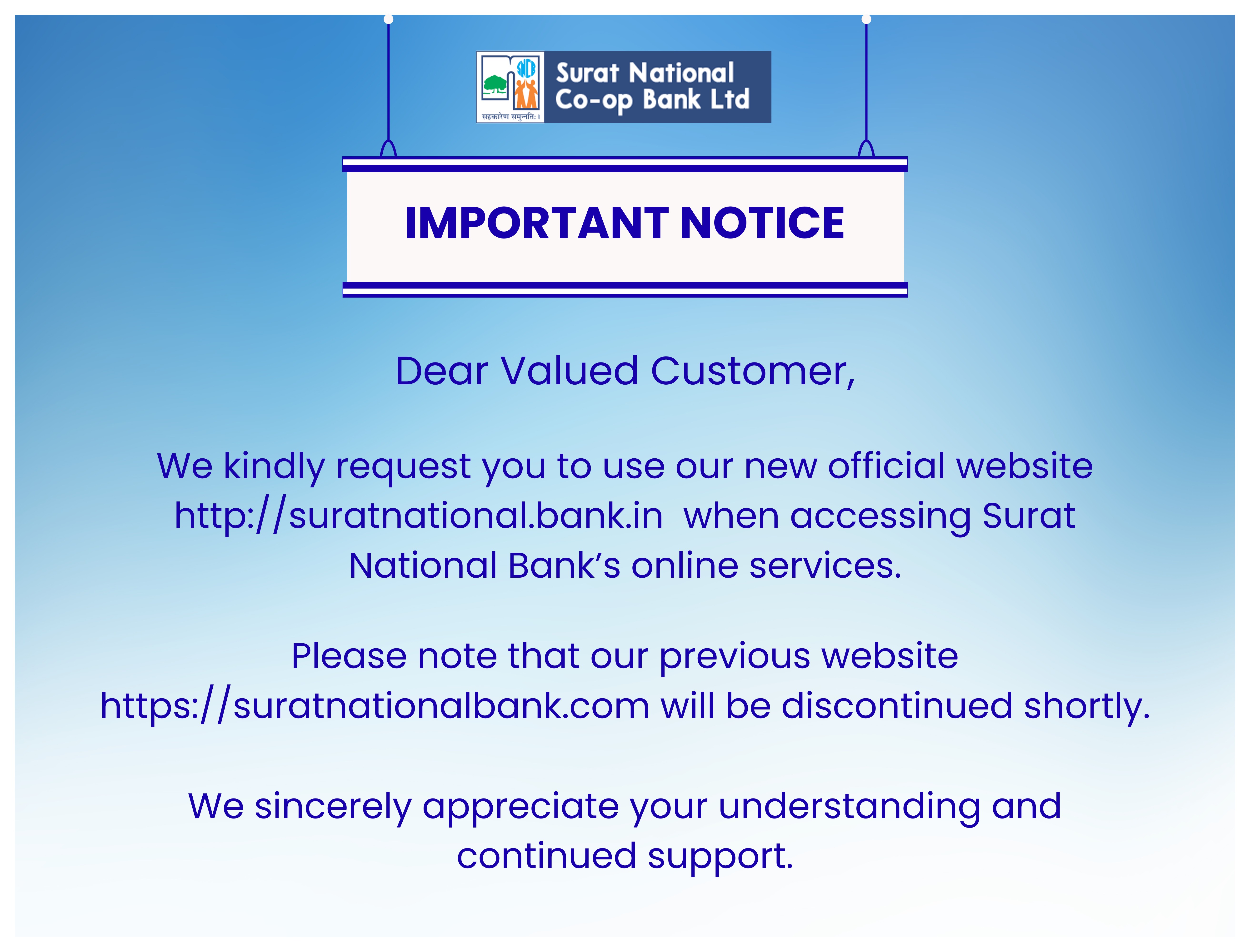 Welcome to Surat National Bank